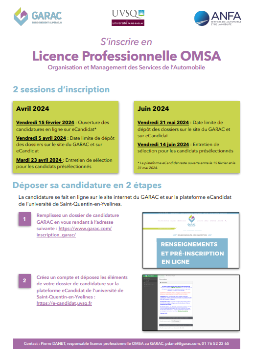 Licence pro OMSA - Organisation et Management des Services de l ...